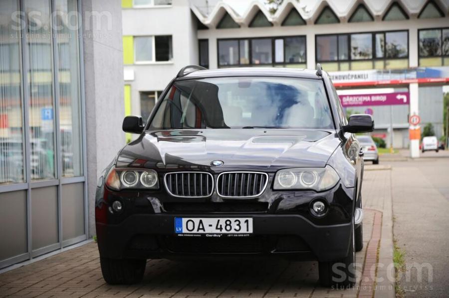 Black BMW X3 2008 in Riga, with an engine capacity of 3.00 L and mileage of 264 thousand km for 5995 €, photo 1 on AUTOMOTO.COM.LV