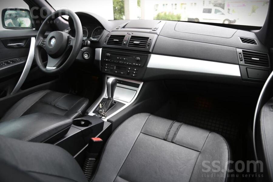 Black BMW X3 2008 in Riga, with an engine capacity of 3.00 L and mileage of 264 thousand km for 5995 €, photo 11 on AUTOMOTO.COM.LV