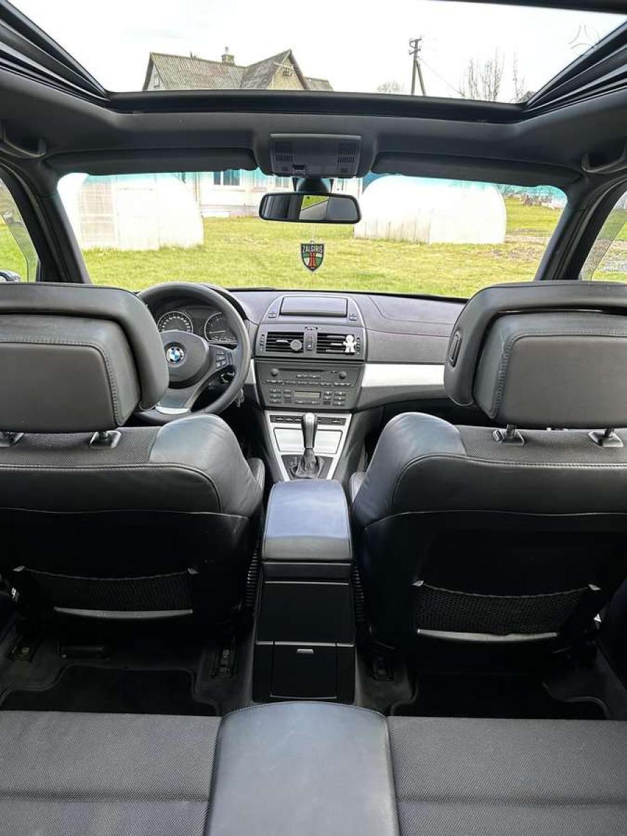 Black BMW X3 2008 in Alytus, with an engine capacity of 2.00 L and mileage of 300 thousand km for 6150 €, photo 16 on AUTOMOTO.COM.LV