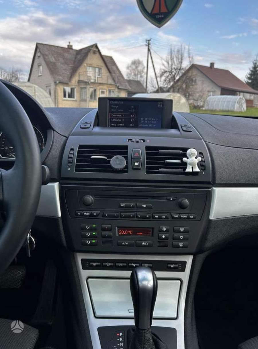 Black BMW X3 2008 in Alytus, with an engine capacity of 2.00 L and mileage of 300 thousand km for 6150 €, photo 19 on AUTOMOTO.COM.LV