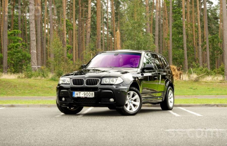 Black BMW X3 2008 in Riga, with an engine capacity of 2.00 L and mileage of 403 thousand km for 3590 €, photo 5 on AUTOMOTO.COM.LV