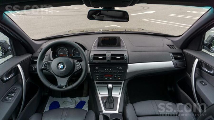 Black BMW X3 2008 in Riga, with an engine capacity of 2.00 L and mileage of 403 thousand km for 3590 €, photo 13 on AUTOMOTO.COM.LV