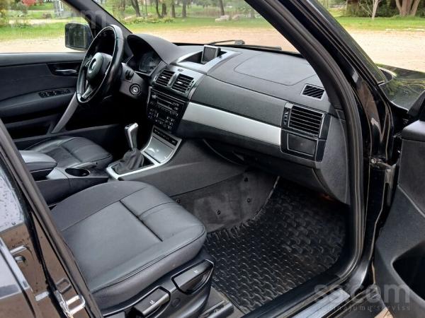 Black BMW X3 2008 in Riga, with an engine capacity of 2.00 L and mileage of 0 thousand km for 3290 €, photo 8 on AUTOMOTO.COM.LV