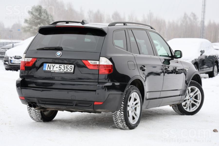Black BMW X3 2009 in Jelgava, with an engine capacity of 3.00 L and mileage of 0 thousand km for 6990 €, photo 6 on AUTOMOTO.COM.LV