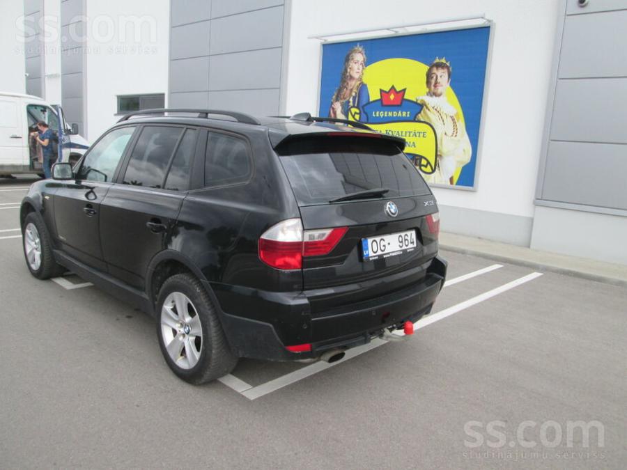 Black BMW X3 2009 in Riga, with an engine capacity of 2.00 L and mileage of 289 thousand km for 4399 €, photo 6 on AUTOMOTO.COM.LV