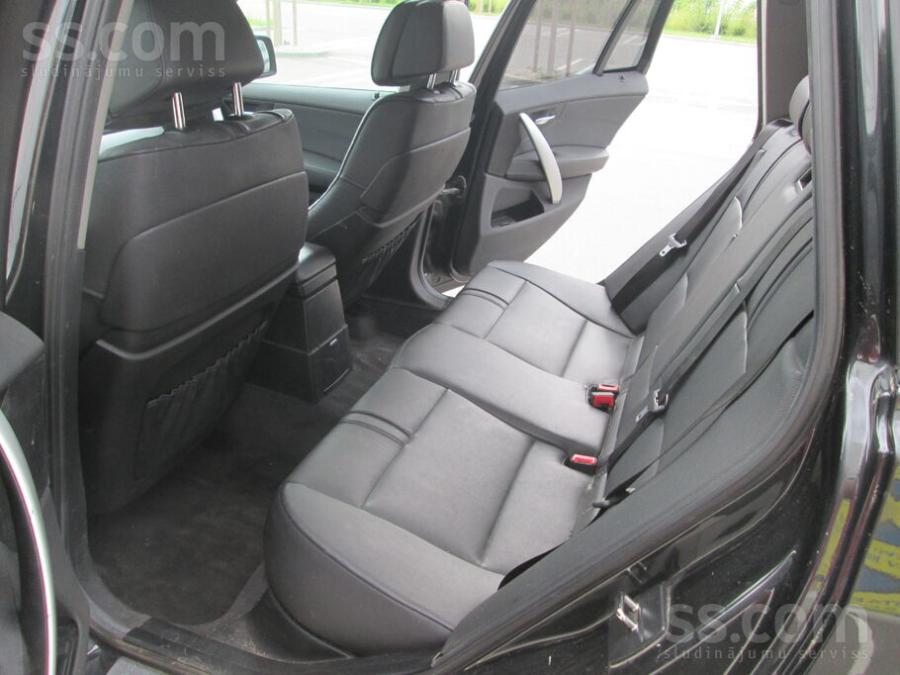 Black BMW X3 2009 in Riga, with an engine capacity of 2.00 L and mileage of 289 thousand km for 4399 €, photo 21 on AUTOMOTO.COM.LV