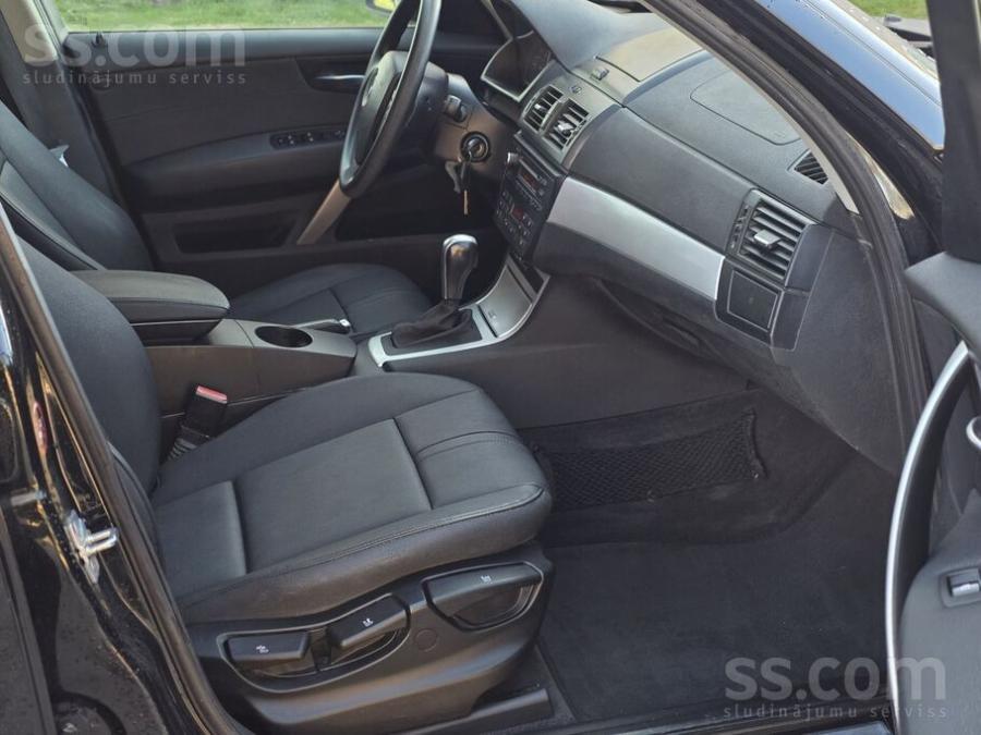 Black BMW X3 2009 in Liepaja, with an engine capacity of 2.00 L and mileage of 258 thousand km for 4900 €, photo 23 on AUTOMOTO.COM.LV