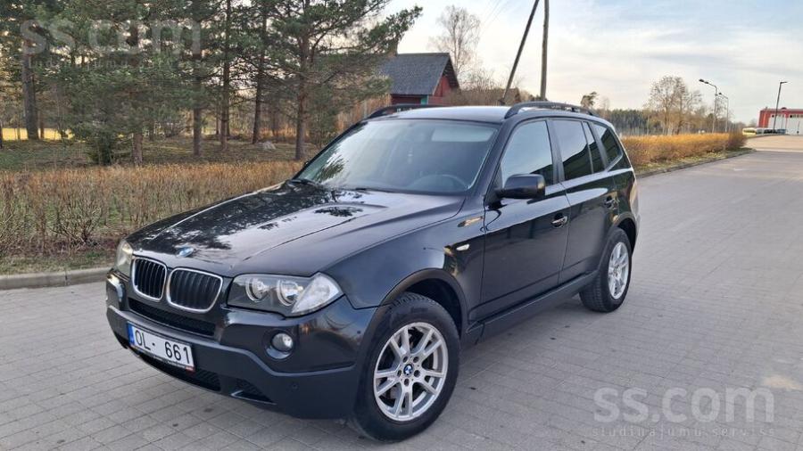 Black BMW X3 2009 in Rezekne, with an engine capacity of 2.00 L and mileage of 0 thousand km for 4700 €, photo 1 on AUTOMOTO.COM.LV