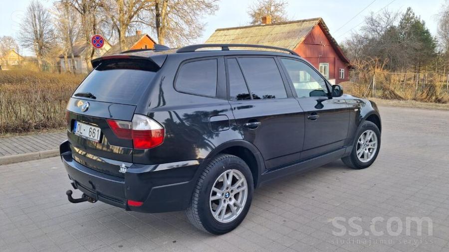 Black BMW X3 2009 in Rezekne, with an engine capacity of 2.00 L and mileage of 0 thousand km for 4700 €, photo 4 on AUTOMOTO.COM.LV