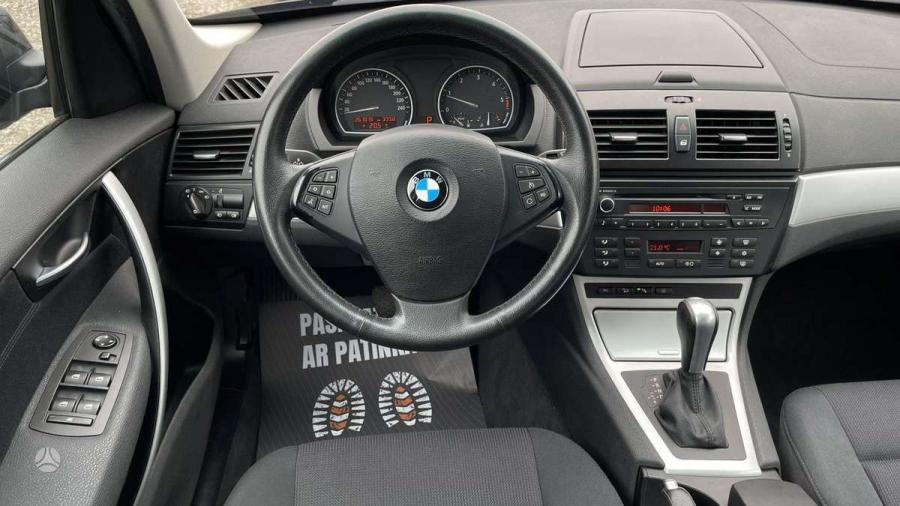 Black BMW X3 2009 in Marijampole, with an engine capacity of 2.00 L and mileage of 261 thousand km for 5190 €, photo 25 on AUTOMOTO.COM.LV