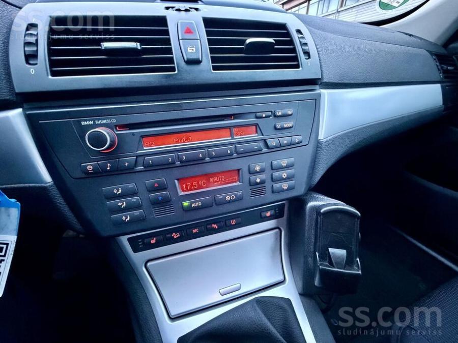 Black BMW X3 2009 in Riga, with an engine capacity of 2.00 L and mileage of 193 thousand km for 5500 €, photo 14 on AUTOMOTO.COM.LV