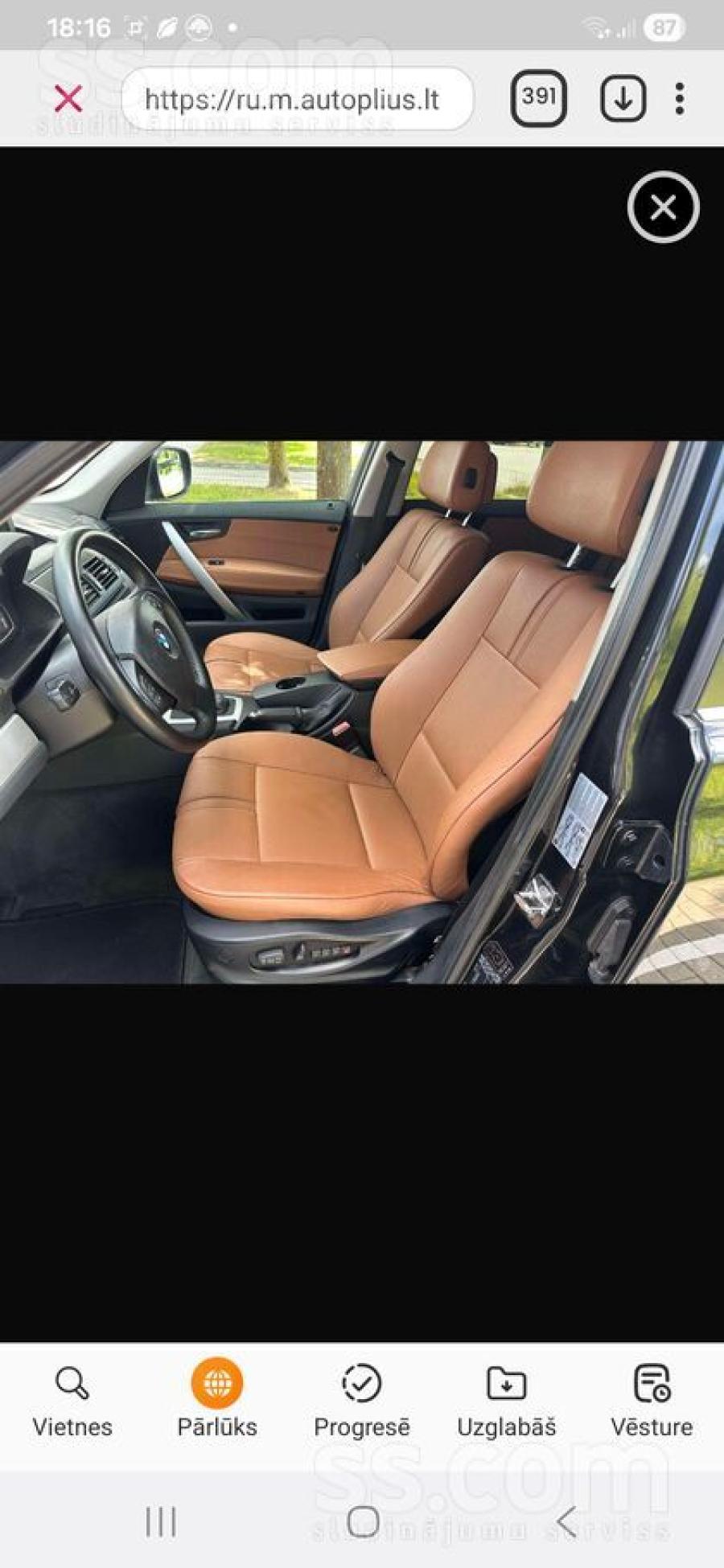 Melns BMW X3 2010 Rīga, ar dzinēja tilpumu 3.00 L un nobraukumu 273 tūkst. km par 6900 €, foto 10 vietnē AUTOMOTO.COM.LV