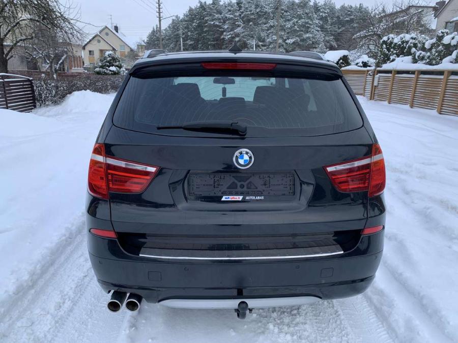 Black BMW X3 2011 in Ukmerge, with an engine capacity of 2.00 L and mileage of 351 thousand km for 8650 €, photo 14 on AUTOMOTO.COM.LV