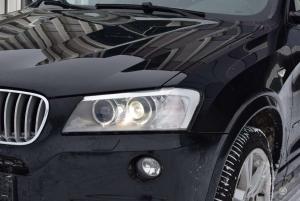 Black BMW X3 2011 in Vilnius, with an engine capacity of 2.99 L and mileage of 313 thousand km for 10450 €, photo 4 on AUTOMOTO.COM.LV