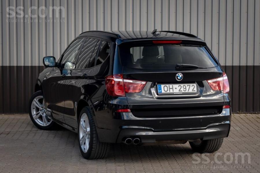 Black BMW X3 2011 in Talsi, with an engine capacity of 3.00 L and mileage of 287 thousand km for 11990 €, photo 5 on AUTOMOTO.COM.LV