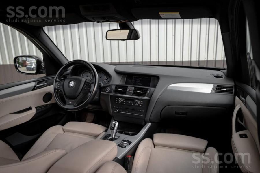 Black BMW X3 2011 in Talsi, with an engine capacity of 3.00 L and mileage of 287 thousand km for 11990 €, photo 9 on AUTOMOTO.COM.LV