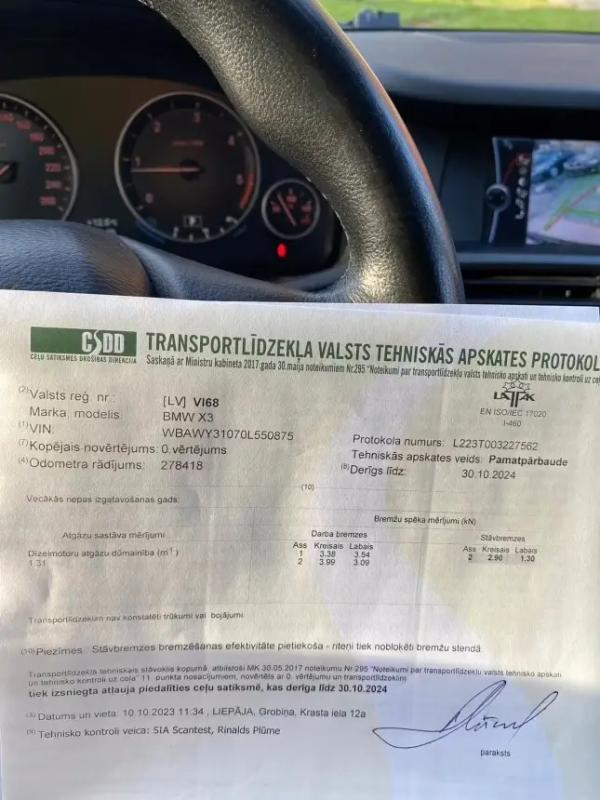 Melns BMW X3 2011 Grobiņa, ar dzinēja tilpumu 2.00 L un nobraukumu 0 tūkst. km par 9990 €, foto 6 vietnē AUTOMOTO.COM.LV