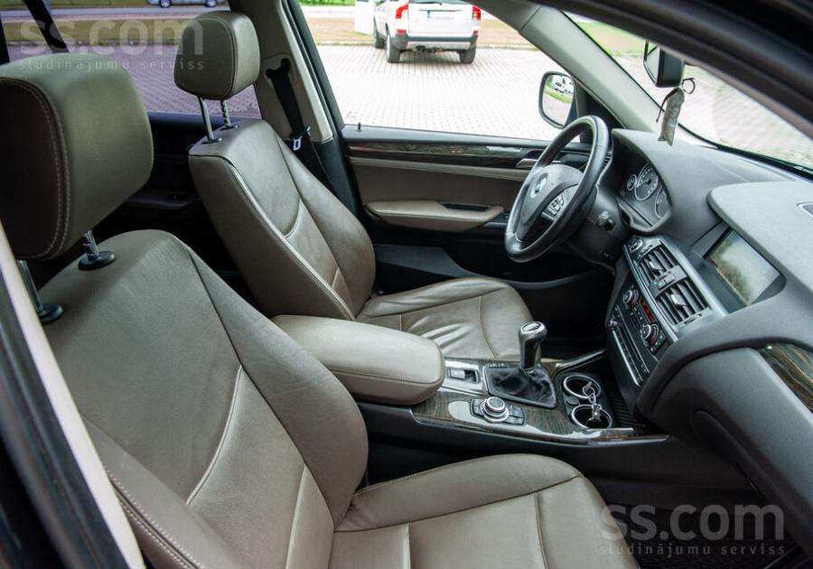 Black BMW X3 2011 in Cesis, with an engine capacity of 2.00 L and mileage of 203 thousand km for 10650 €, photo 21 on AUTOMOTO.COM.LV