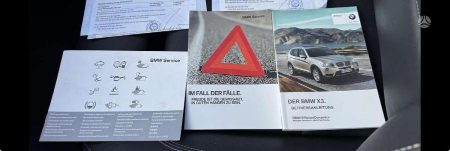 Black BMW X3 2011 in Telschi, with an engine capacity of 2.99 L and mileage of 193 thousand km for 9500 €, photo 29 on AUTOMOTO.COM.LV