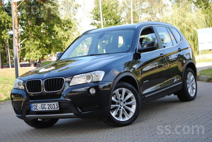 Black BMW X3 2011 in Riga, with an engine capacity of 2.00 L and mileage of 240 thousand km for 10590 €, photo 1 on AUTOMOTO.COM.LV