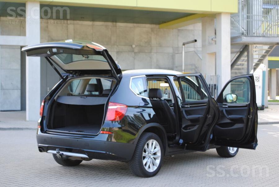 Black BMW X3 2011 in Riga, with an engine capacity of 2.00 L and mileage of 240 thousand km for 10590 €, photo 8 on AUTOMOTO.COM.LV