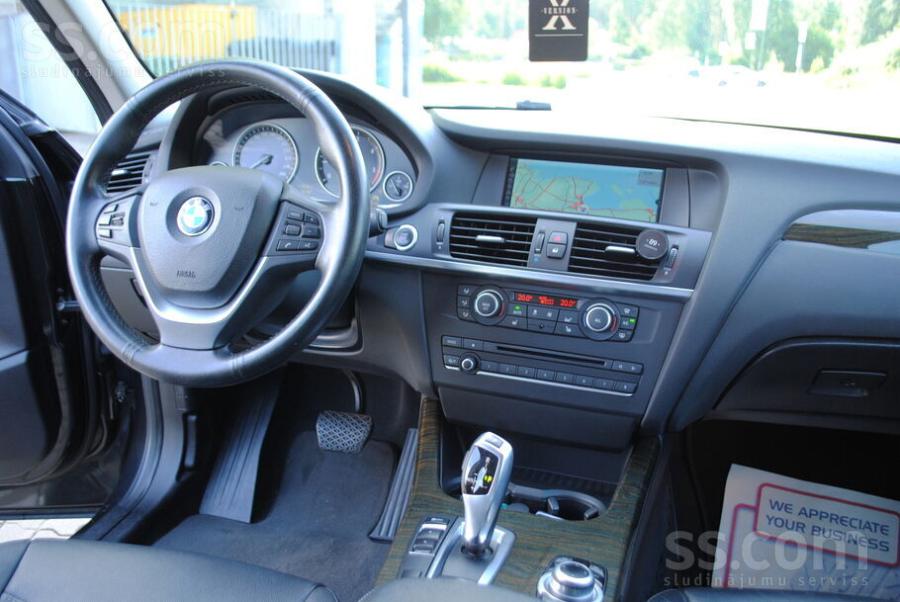 Black BMW X3 2011 in Riga, with an engine capacity of 2.00 L and mileage of 240 thousand km for 10590 €, photo 16 on AUTOMOTO.COM.LV