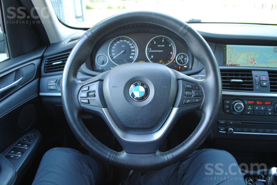 Black BMW X3 2011 in Riga, with an engine capacity of 2.00 L and mileage of 240 thousand km for 10590 €, photo 21 on AUTOMOTO.COM.LV