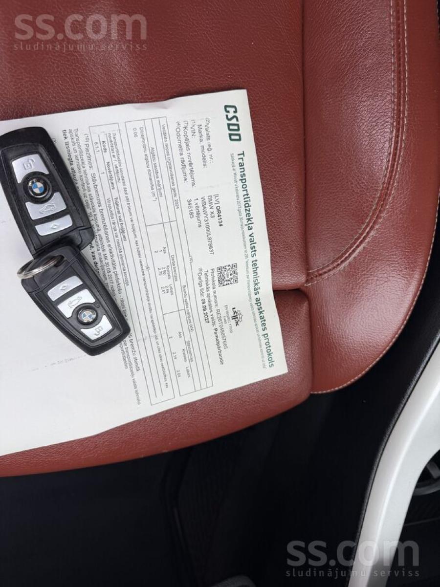 Black BMW X3 2011 in Rezekne, with an engine capacity of 2.00 L and mileage of 0 thousand km for 8450 €, photo 18 on AUTOMOTO.COM.LV