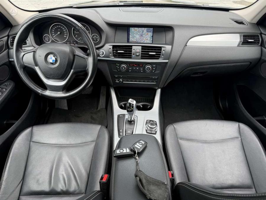 Black BMW X3 2011 in Vilnius, with an engine capacity of 2.00 L and mileage of 198 thousand km for 8800 €, photo 32 on AUTOMOTO.COM.LV
