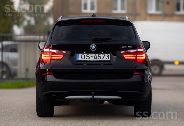 Black BMW X3 2011 in Jelgava, with an engine capacity of 2.00 L and mileage of 233 thousand km for 8800 €, photo 7 on AUTOMOTO.COM.LV