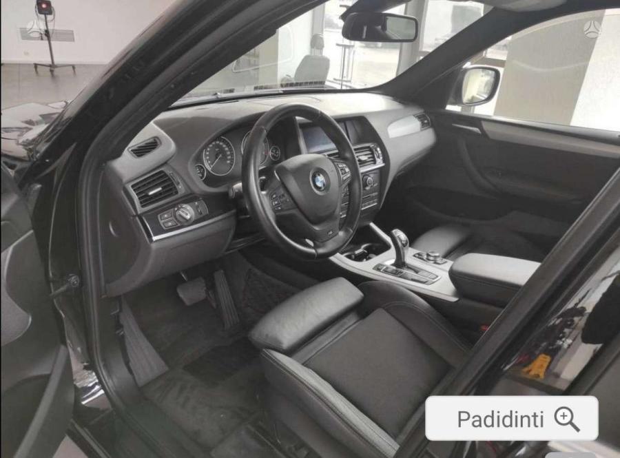 Black BMW X3 2012 in Panevezys, with an engine capacity of 2.99 L and mileage of 2002 thousand km for 12500 €, photo 4 on AUTOMOTO.COM.LV