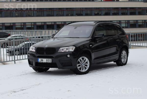 Black BMW X3 2012 in Riga, with an engine capacity of 2.00 L and mileage of 198 thousand km for 12580 €, photo 3 on AUTOMOTO.COM.LV