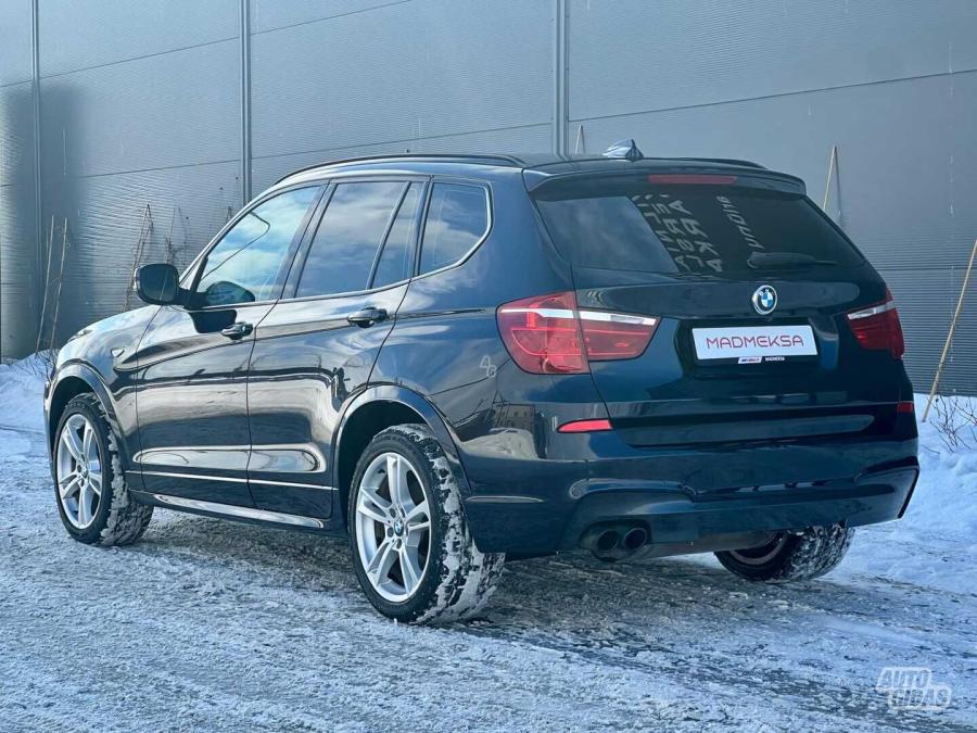 Black BMW X3 2012 in Vilnius, with an engine capacity of 3.00 L and mileage of 350 thousand km for 9190 €, photo 8 on AUTOMOTO.COM.LV