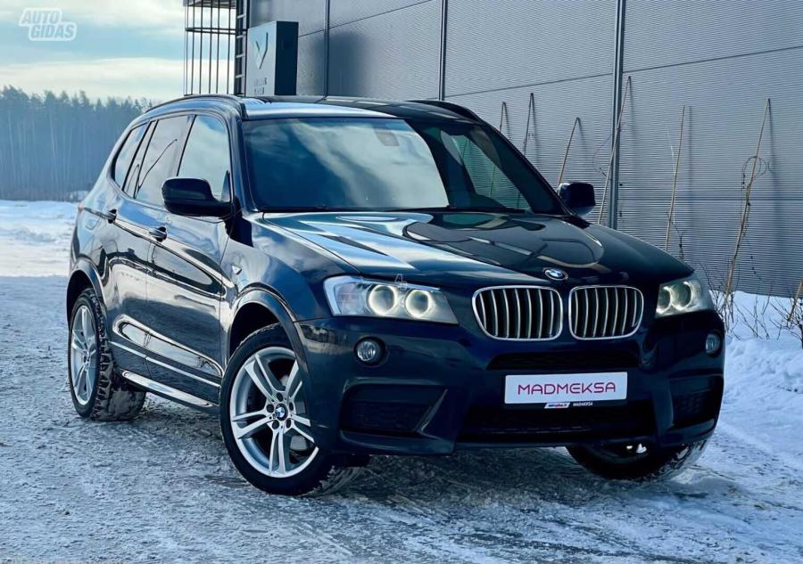 Black BMW X3 2012 in Vilnius, with an engine capacity of 3.00 L and mileage of 350 thousand km for 9190 €, photo 11 on AUTOMOTO.COM.LV