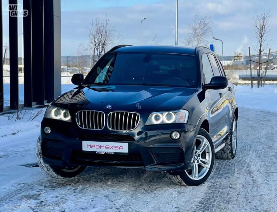Black BMW X3 2012 in Vilnius, with an engine capacity of 3.00 L and mileage of 350 thousand km for 9190 €, photo 17 on AUTOMOTO.COM.LV
