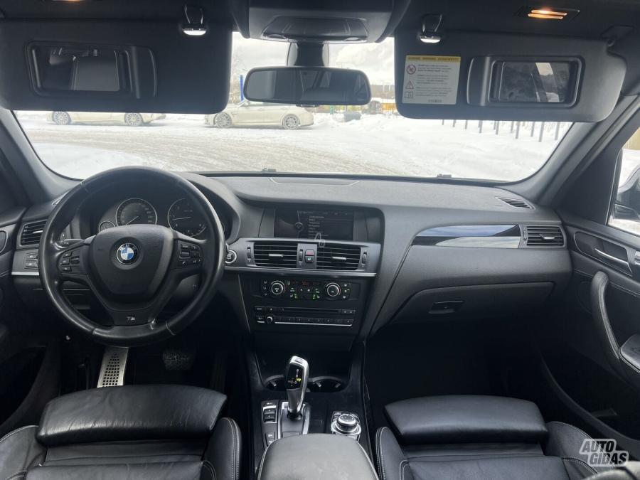 Black BMW X3 2012 in Vilnius, with an engine capacity of 3.00 L and mileage of 350 thousand km for 9190 €, photo 21 on AUTOMOTO.COM.LV