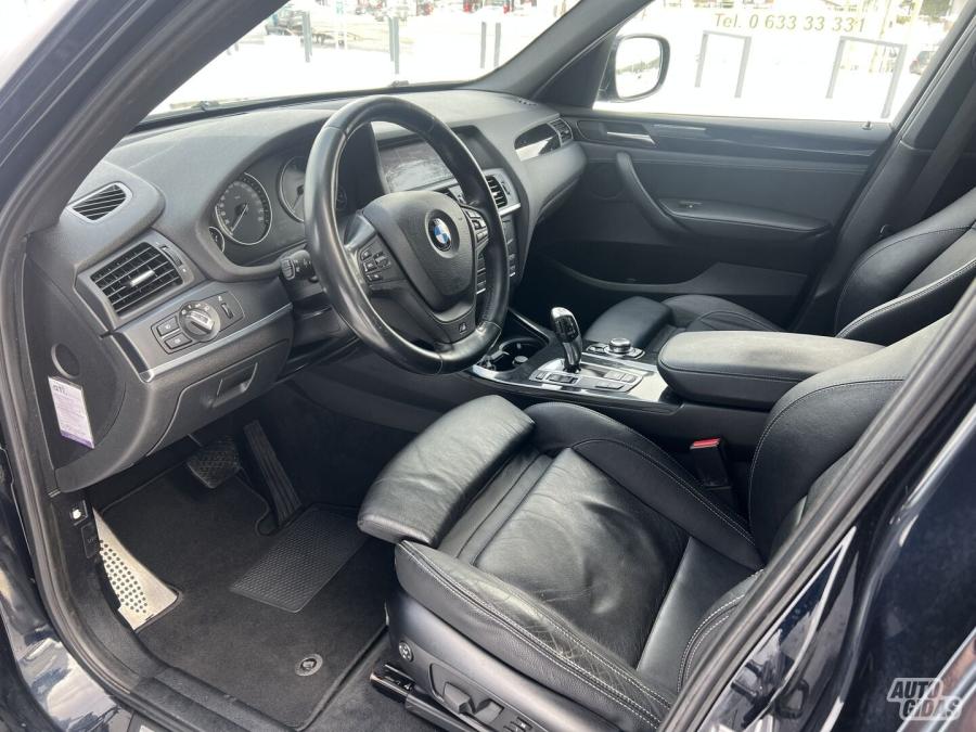 Black BMW X3 2012 in Vilnius, with an engine capacity of 3.00 L and mileage of 350 thousand km for 9190 €, photo 22 on AUTOMOTO.COM.LV