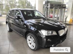 Melns BMW X3 2012 Panevēža, ar dzinēja tilpumu 3.00 L un nobraukumu 210 tūkst. km par 12000 €, foto  vietnē AUTOMOTO.COM.LV