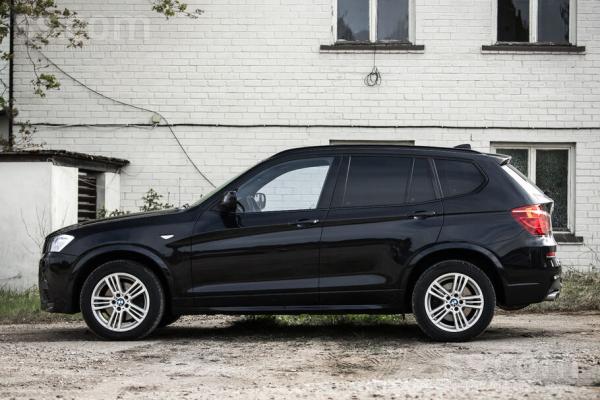 Black BMW X3 2012 in Tukums, with an engine capacity of 3.00 L and mileage of 0 thousand km for 12888 €, photo 6 on AUTOMOTO.COM.LV