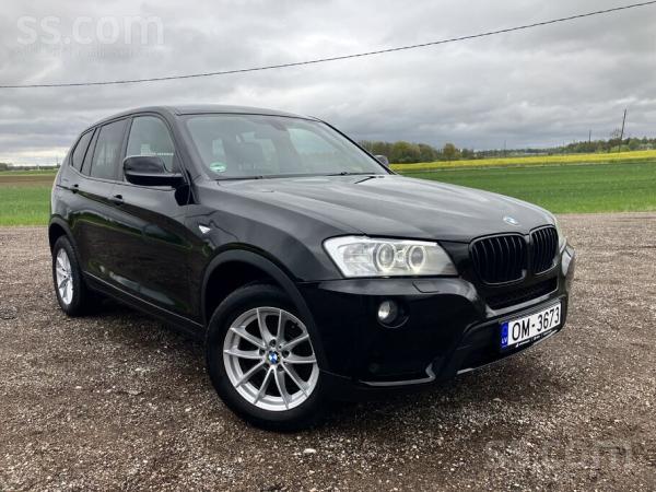 Black BMW X3 2012 in Talsi, with an engine capacity of 2.00 L and mileage of 198 thousand km for 10999 €, photo 1 on AUTOMOTO.COM.LV