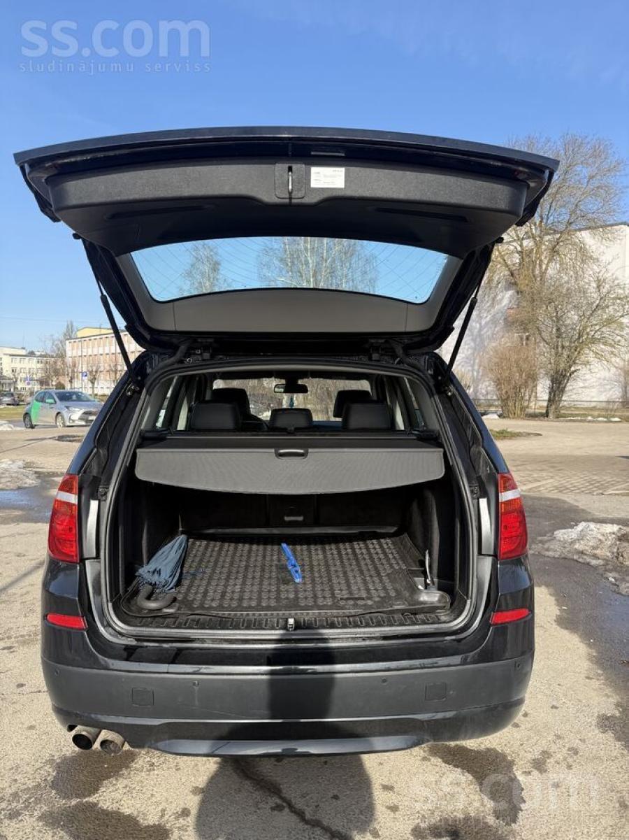 Melns BMW X3 2012 Rīga, ar dzinēja tilpumu 3.00 L un nobraukumu 232 tūkst. km par 10699 €, foto 7 vietnē AUTOMOTO.COM.LV