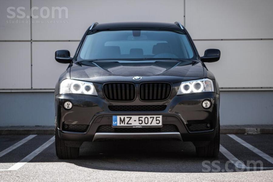 Black BMW X3 2012 in Riga, with an engine capacity of 2.00 L and mileage of 0 thousand km for 9990 €, photo 3 on AUTOMOTO.COM.LV