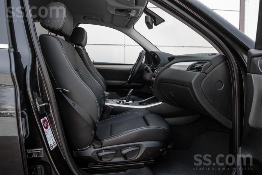 Black BMW X3 2012 in Riga, with an engine capacity of 2.00 L and mileage of 0 thousand km for 9990 €, photo 9 on AUTOMOTO.COM.LV