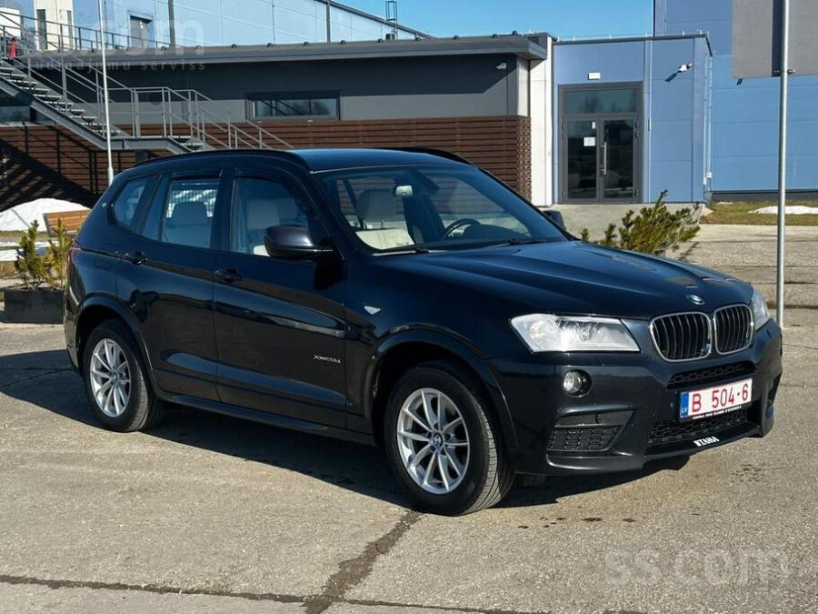Black BMW X3 2012 in Riga, with an engine capacity of 2.00 L and mileage of 253 thousand km for 12690 €, photo 6 on AUTOMOTO.COM.LV