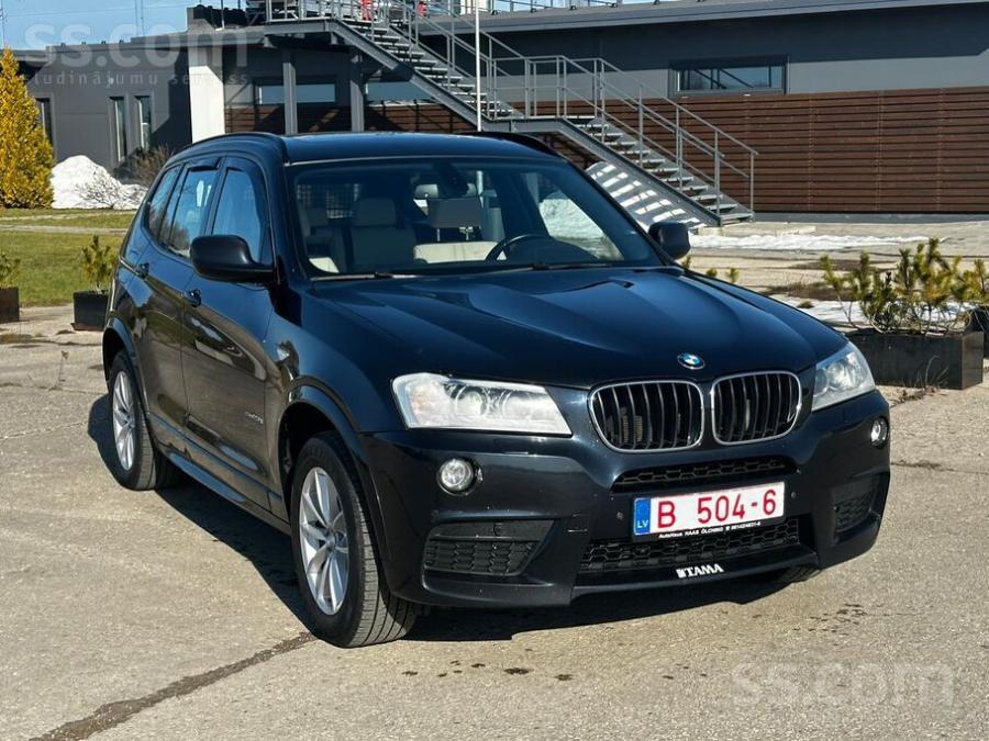 Black BMW X3 2012 in Riga, with an engine capacity of 2.00 L and mileage of 253 thousand km for 12690 €, photo 7 on AUTOMOTO.COM.LV