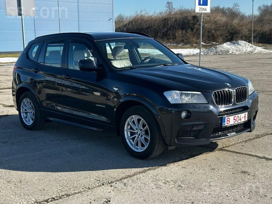 Black BMW X3 2012 in Riga, with an engine capacity of 2.00 L and mileage of 253 thousand km for 12690 €, photo 10 on AUTOMOTO.COM.LV