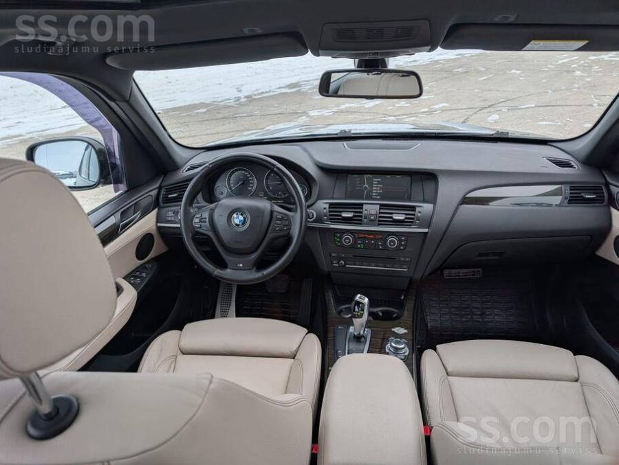 Black BMW X3 2012 in Riga, with an engine capacity of 2.00 L and mileage of 253 thousand km for 12690 €, photo 14 on AUTOMOTO.COM.LV