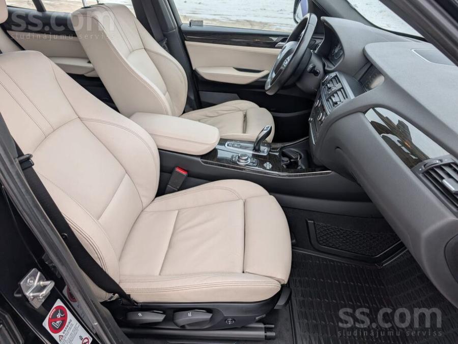 Black BMW X3 2012 in Riga, with an engine capacity of 2.00 L and mileage of 253 thousand km for 12690 €, photo 16 on AUTOMOTO.COM.LV