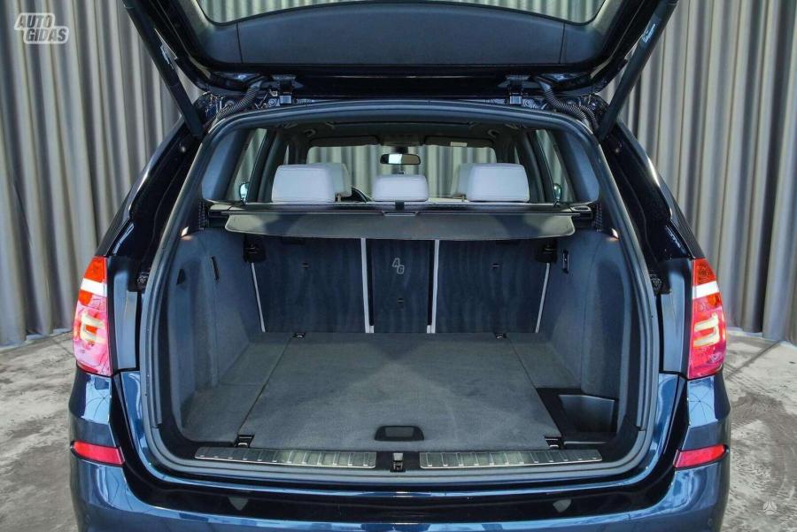 Black BMW X3 2012 in Marijampole, with an engine capacity of 3.00 L and mileage of 277 thousand km for 11850 €, photo 15 on AUTOMOTO.COM.LV