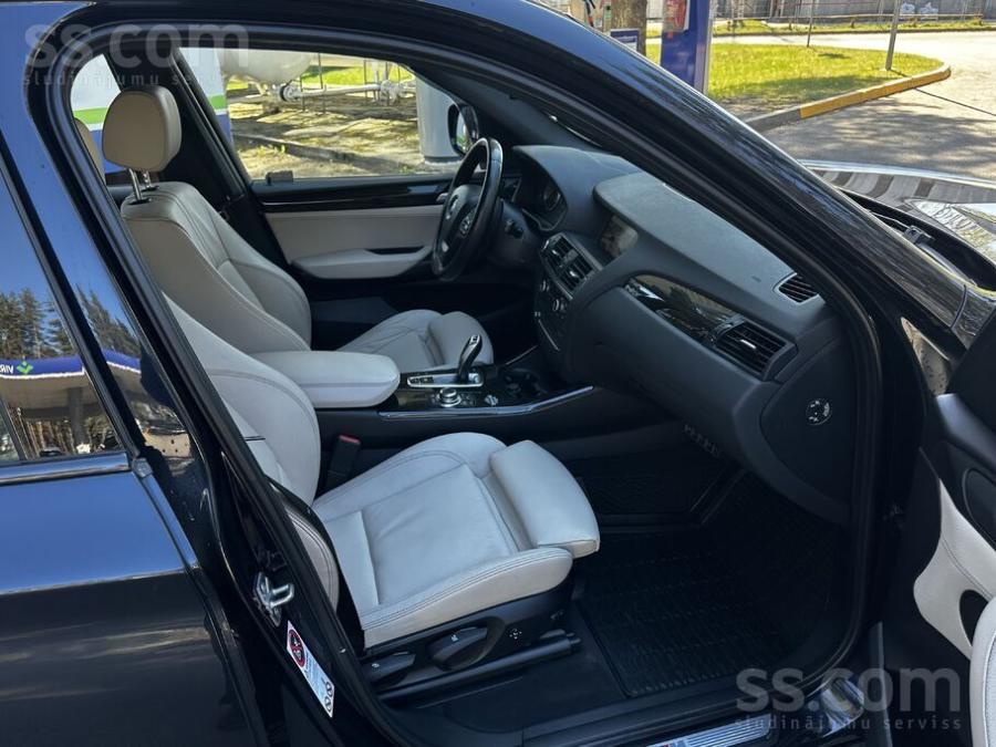 Black BMW X3 2012 in Riga, with an engine capacity of 2.00 L and mileage of 253 thousand km for 11890 €, photo 16 on AUTOMOTO.COM.LV